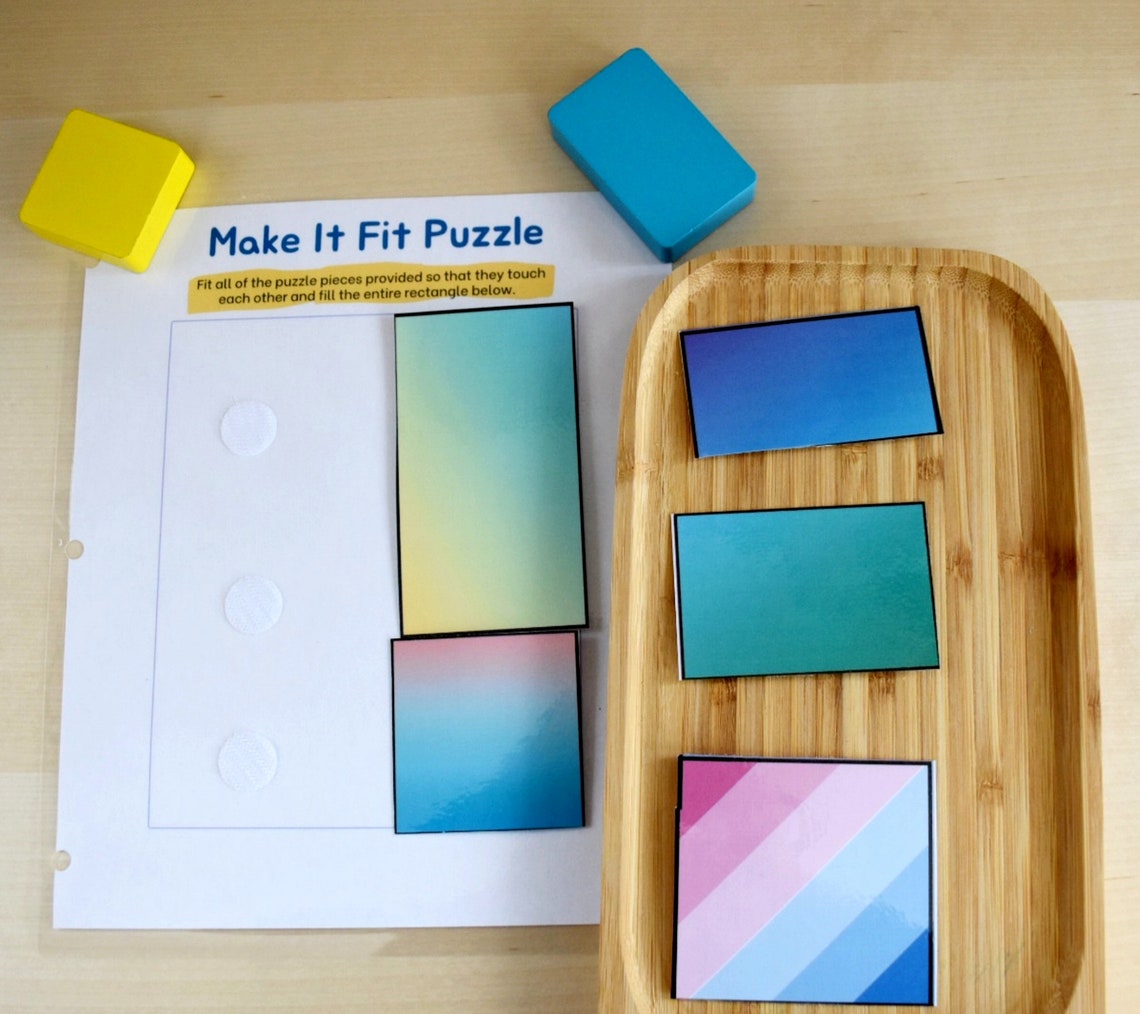Printable Preschool Math Make It Fit Puzzle Game Activities - Etsy