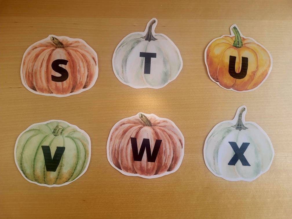 Pumpkin Alphabet Matching Cards, Printable Cards, Homeschool Resources ...