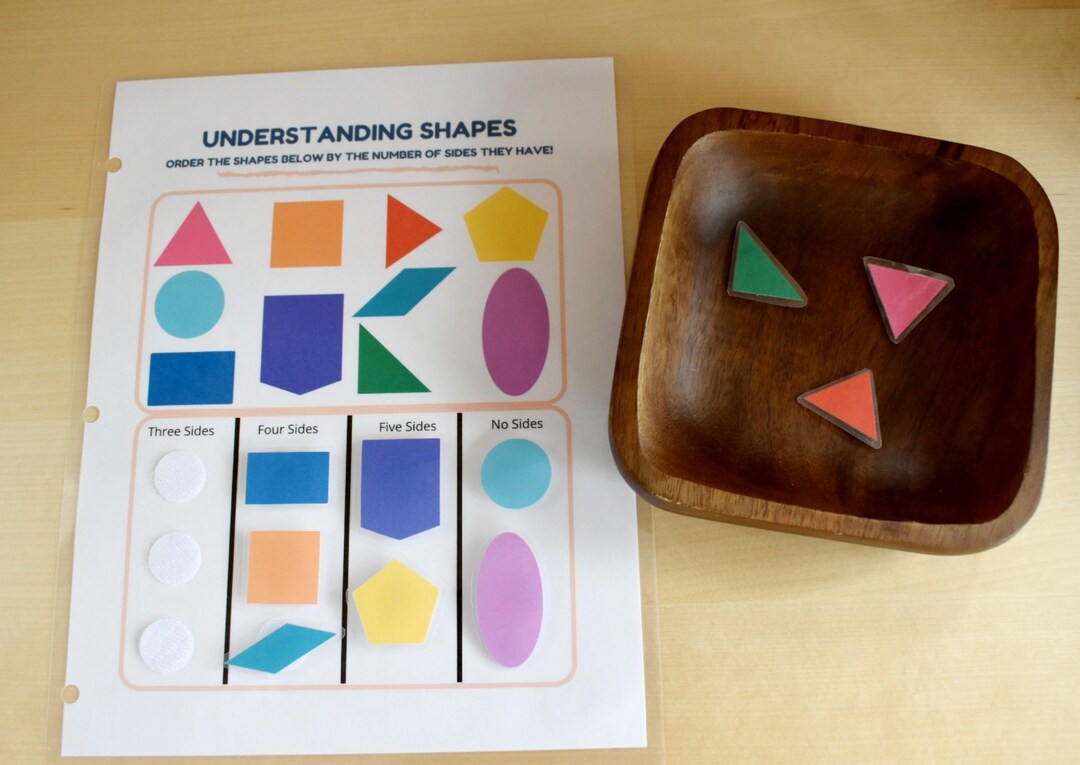 Printable Preschool Shapes Ordering Learning Binder Page, Montessori ...