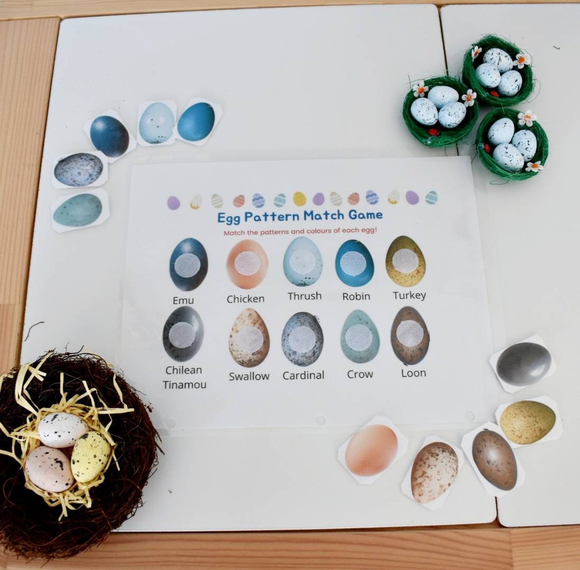 Egg Pattern Match Worksheet: Montessori Homeschool Printable (PDF) - Etsy