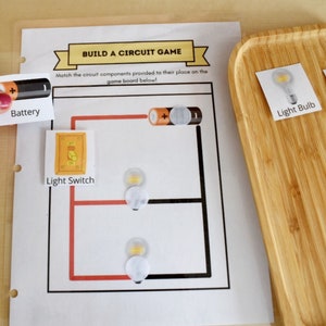 Physics Printable Worksheet, Parallel Electrical Circuit Matching Game ...
