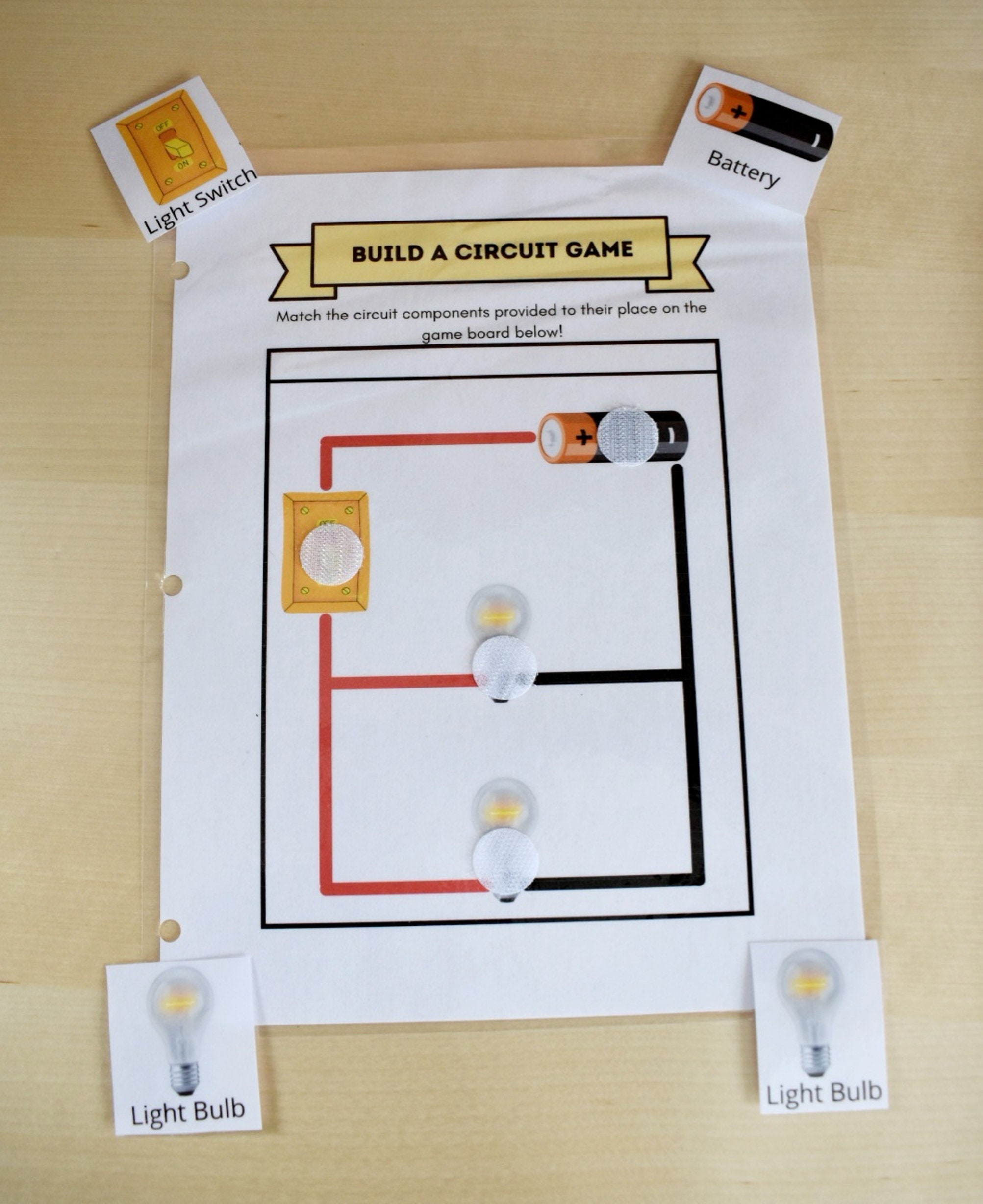 Physics Printable Worksheet, Parallel Electrical Circuit Matching Game ...