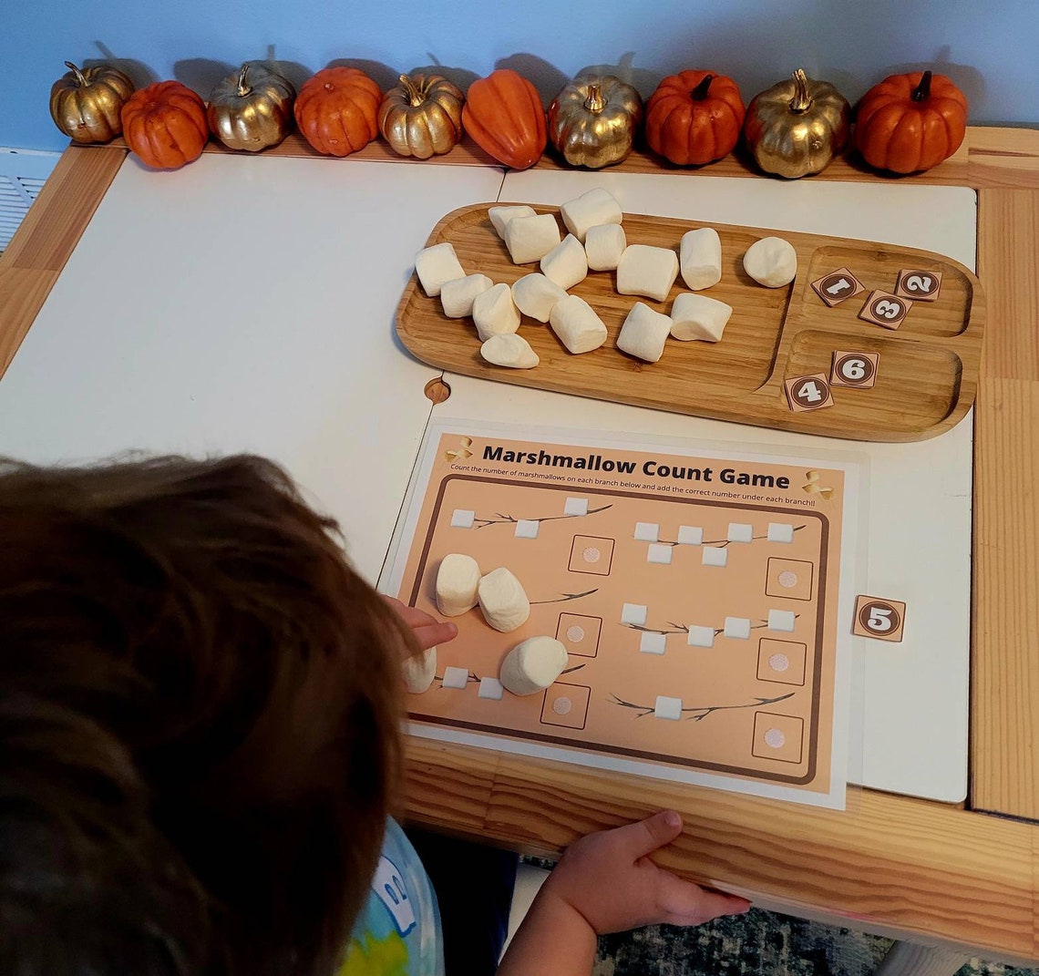 Marshmallow Counting Game Math Worksheet Counting Activity - Etsy