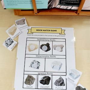 Printable Rock Match Game, Busy Book Page, Activities for Preschoolers ...