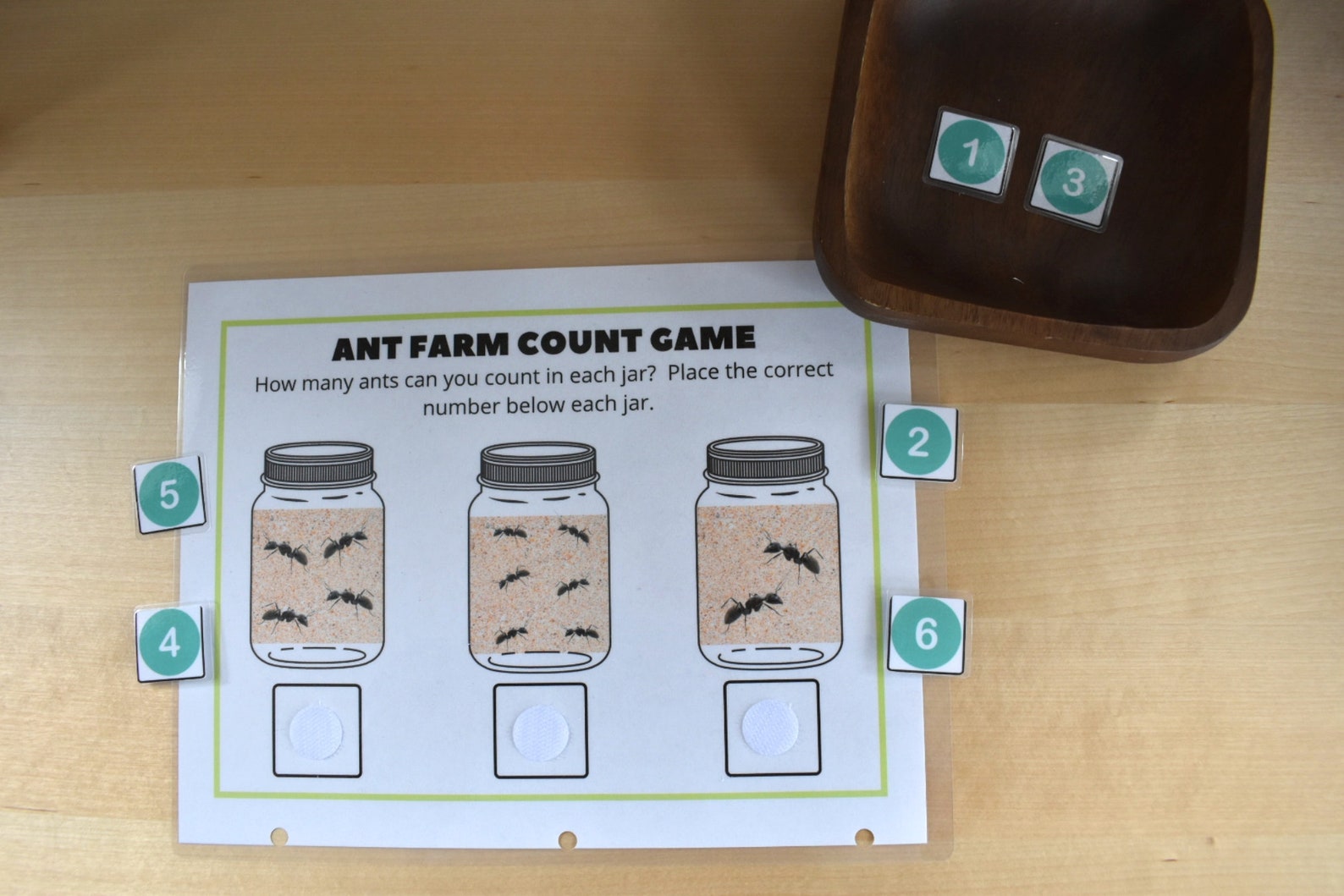 Ant Farm Count Game, Mathematics Worksheet, Home Learning, Homeschool ...