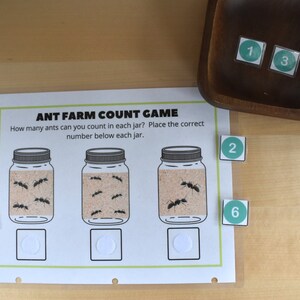 Ant Farm Count Game, Mathematics Worksheet, Home Learning, Homeschool ...