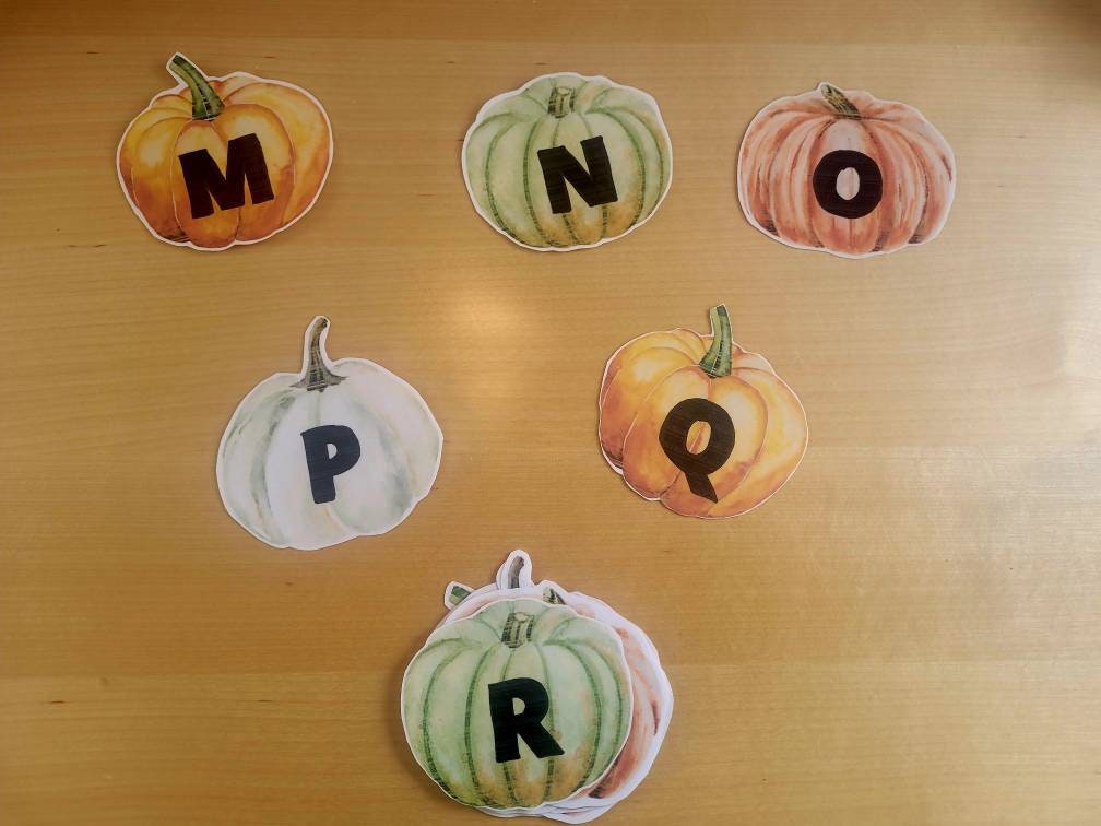 Pumpkin Alphabet Matching Cards, Printable Cards, Homeschool Resources ...