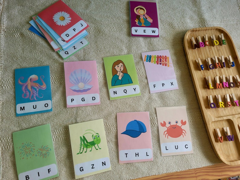 Phonics Cards, Summer Clip Cards, Summer Phonics Cards, Toddler ...