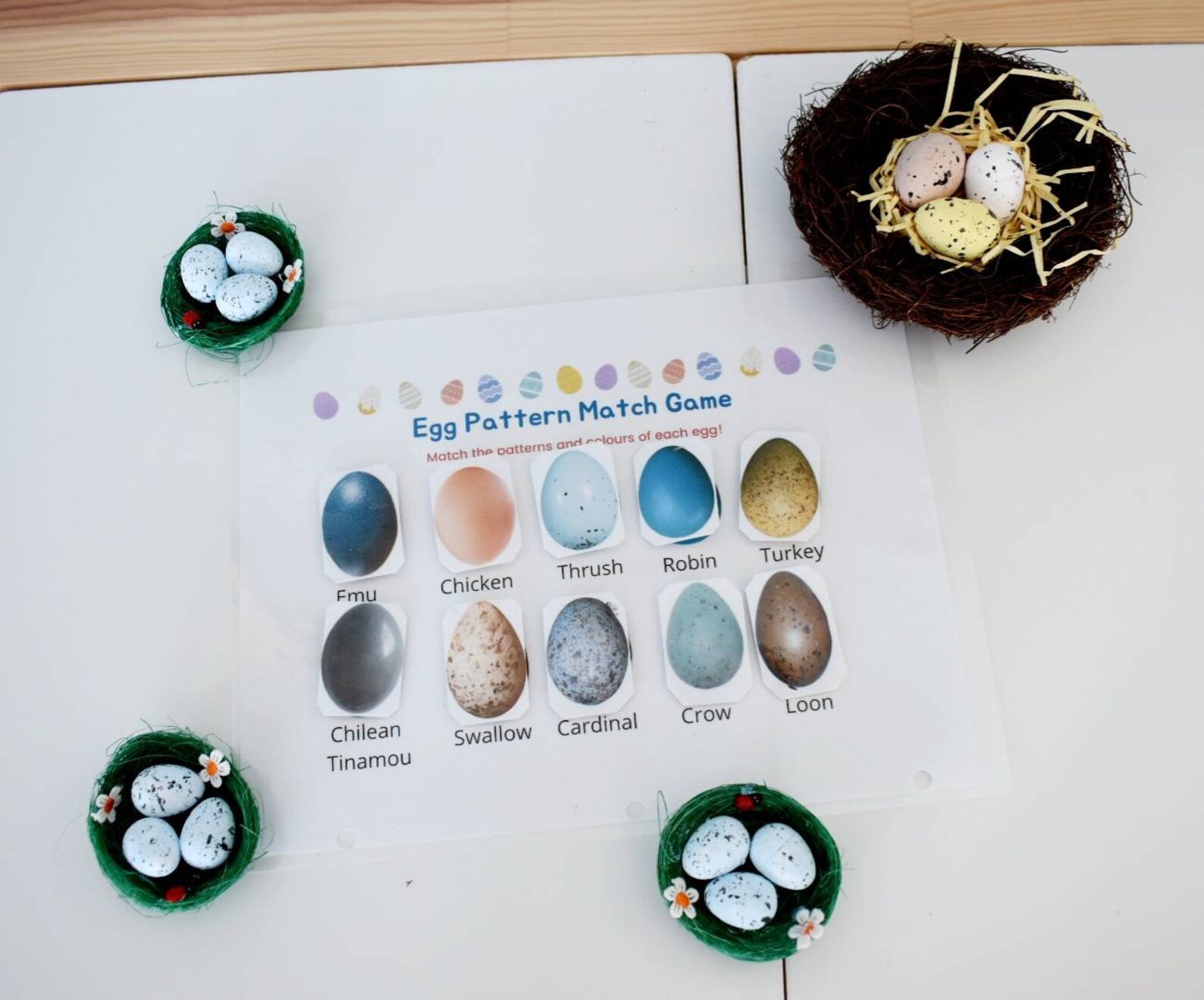 Egg Pattern Match Worksheet: Montessori Homeschool Printable (PDF) - Etsy
