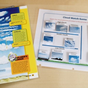 Printable Busy Book Page, Cloud Match Game, Preschool Weather Worksheet ...