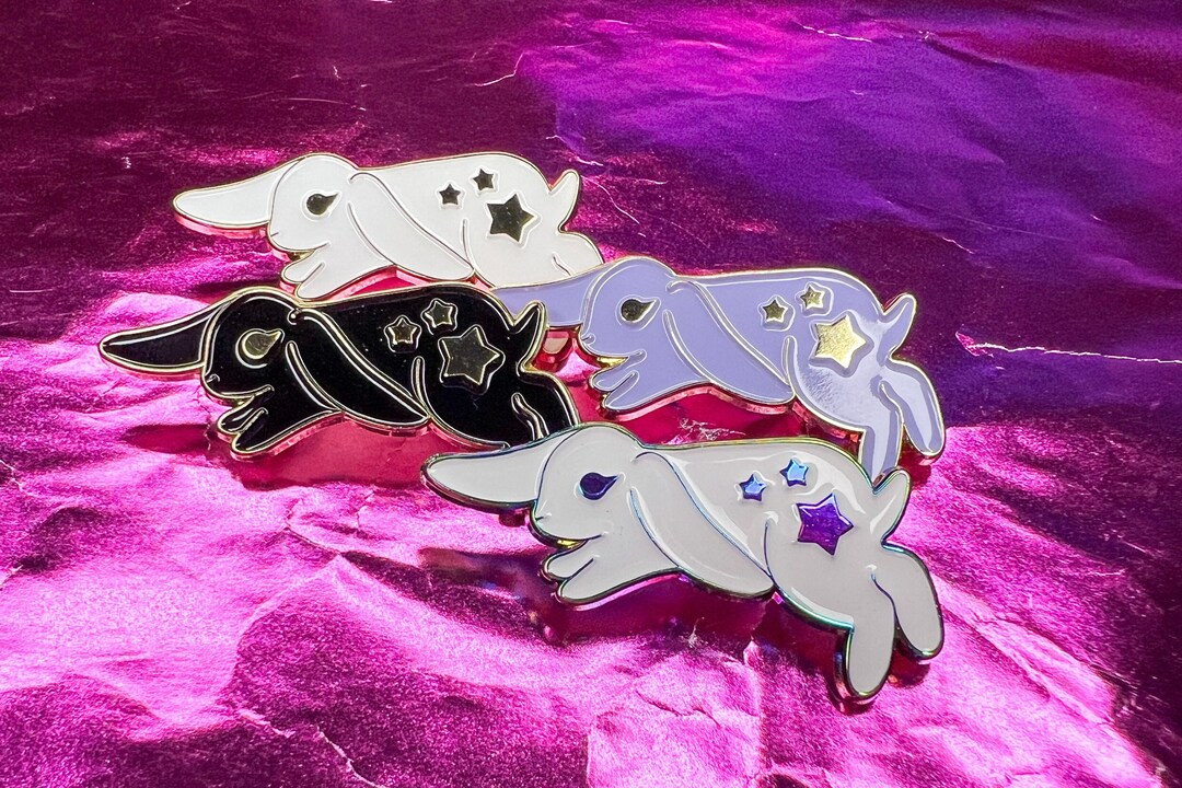 Star Bun | Leaping Lop Eared Bunny Soft Enamel Pin - Etsy