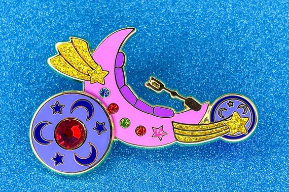 Spinning Moon Cycle Sailor Moon Inspired Enamel Pin With - Etsy