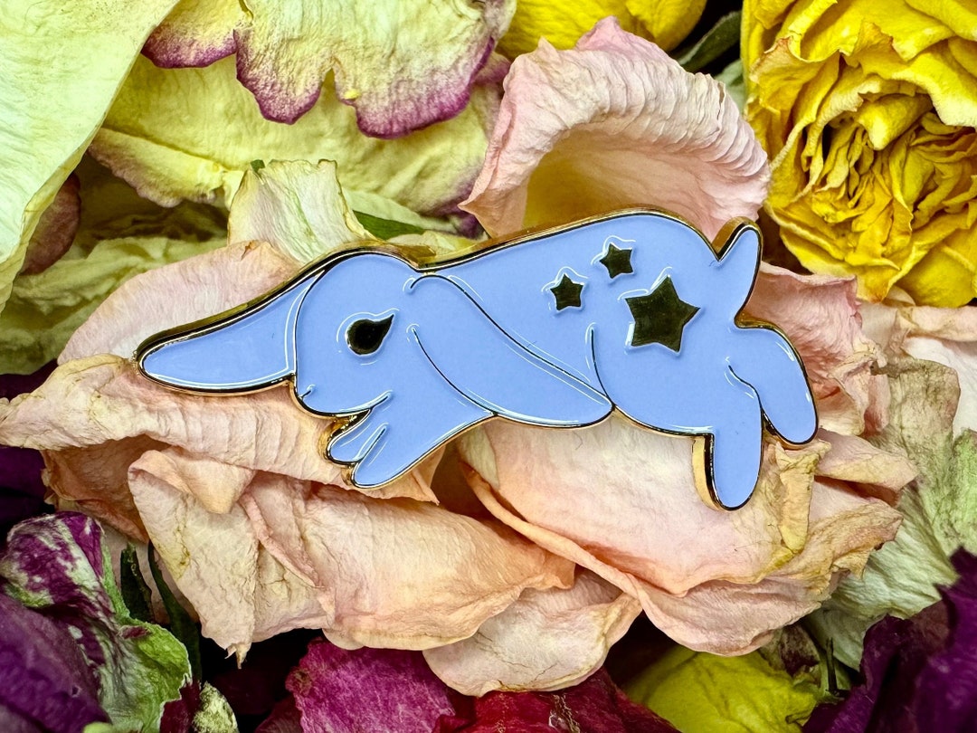 Lavender Star Bun | Leaping Lop Eared Bunny Soft Enamel Pin - Etsy