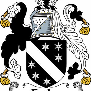 Your Very Own Family Crest Heraldic Coat of Arms Flag Banner or Wall ...