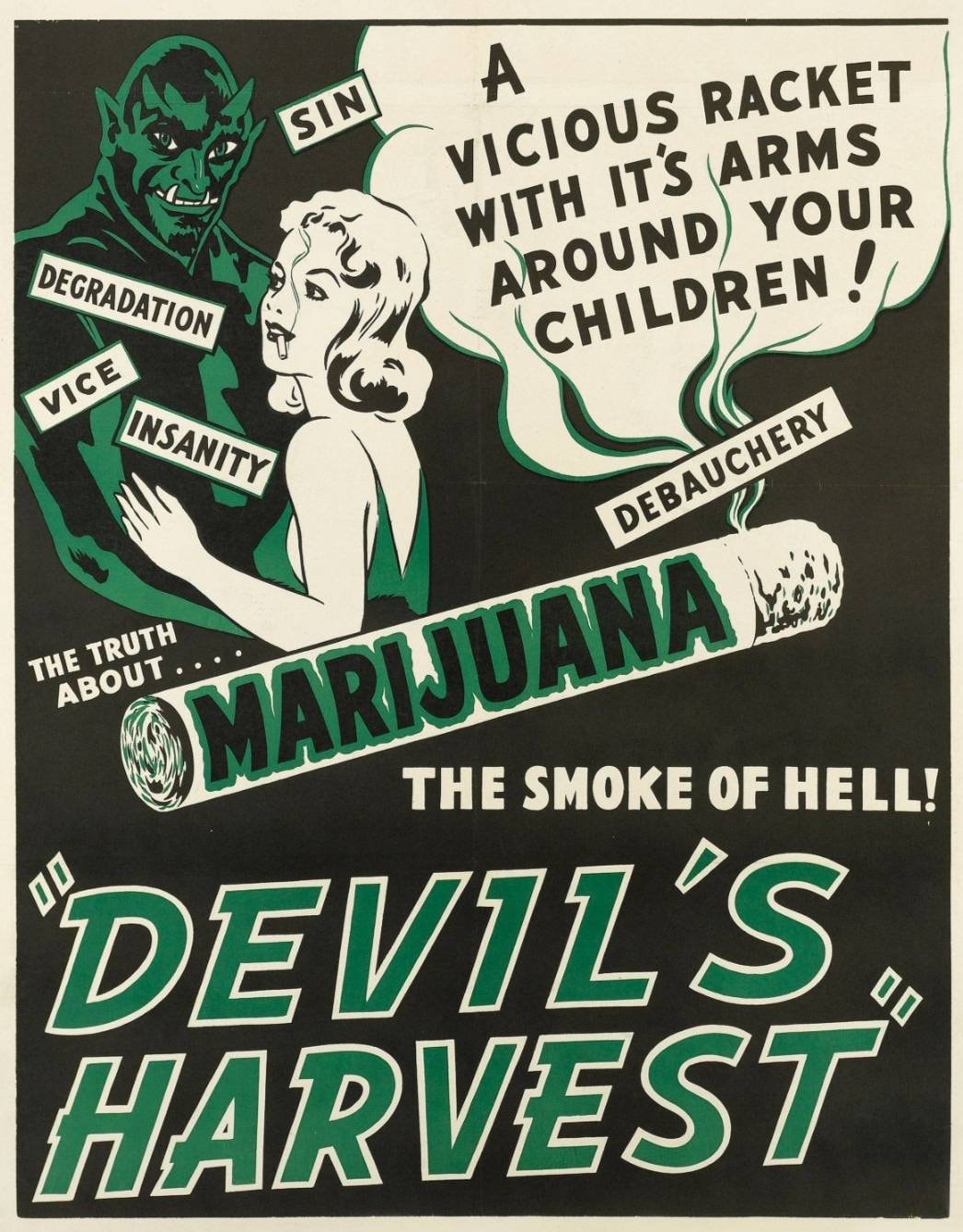 Marijuana Cannabis Retro Prohibition Posters Wood Framed - Etsy UK
