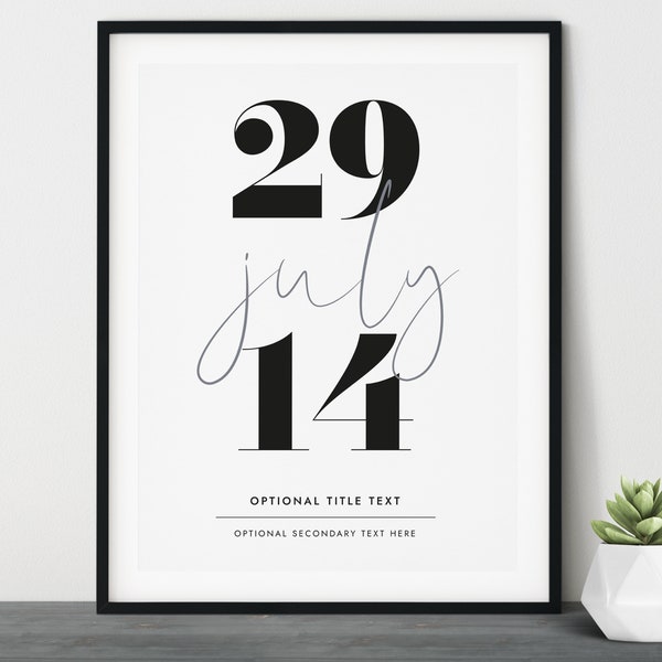Wedding Date Print - Etsy