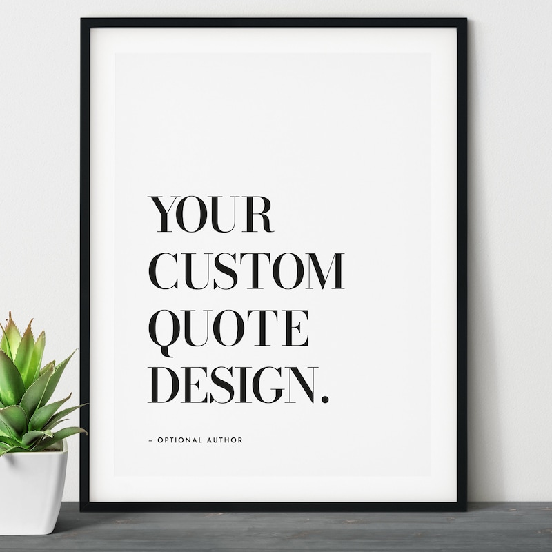 Custom Print Quote Art - Etsy UK