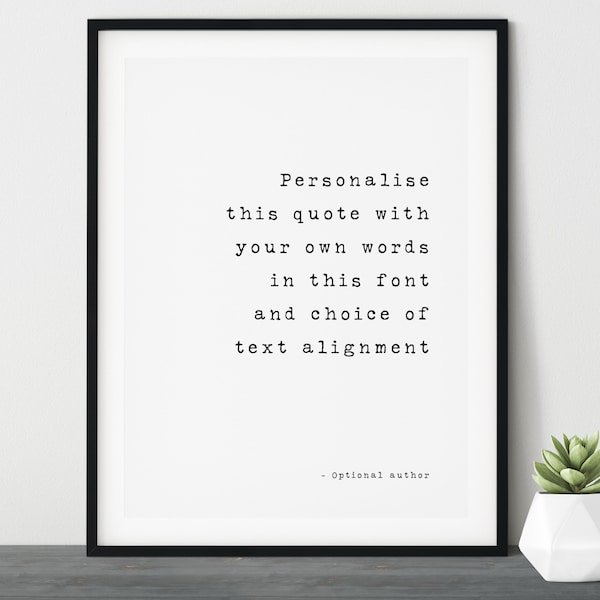 Custom Quote Print - Etsy