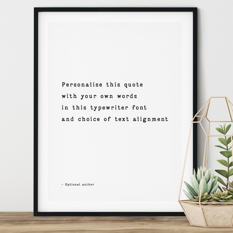 Typewriter Quote - Etsy