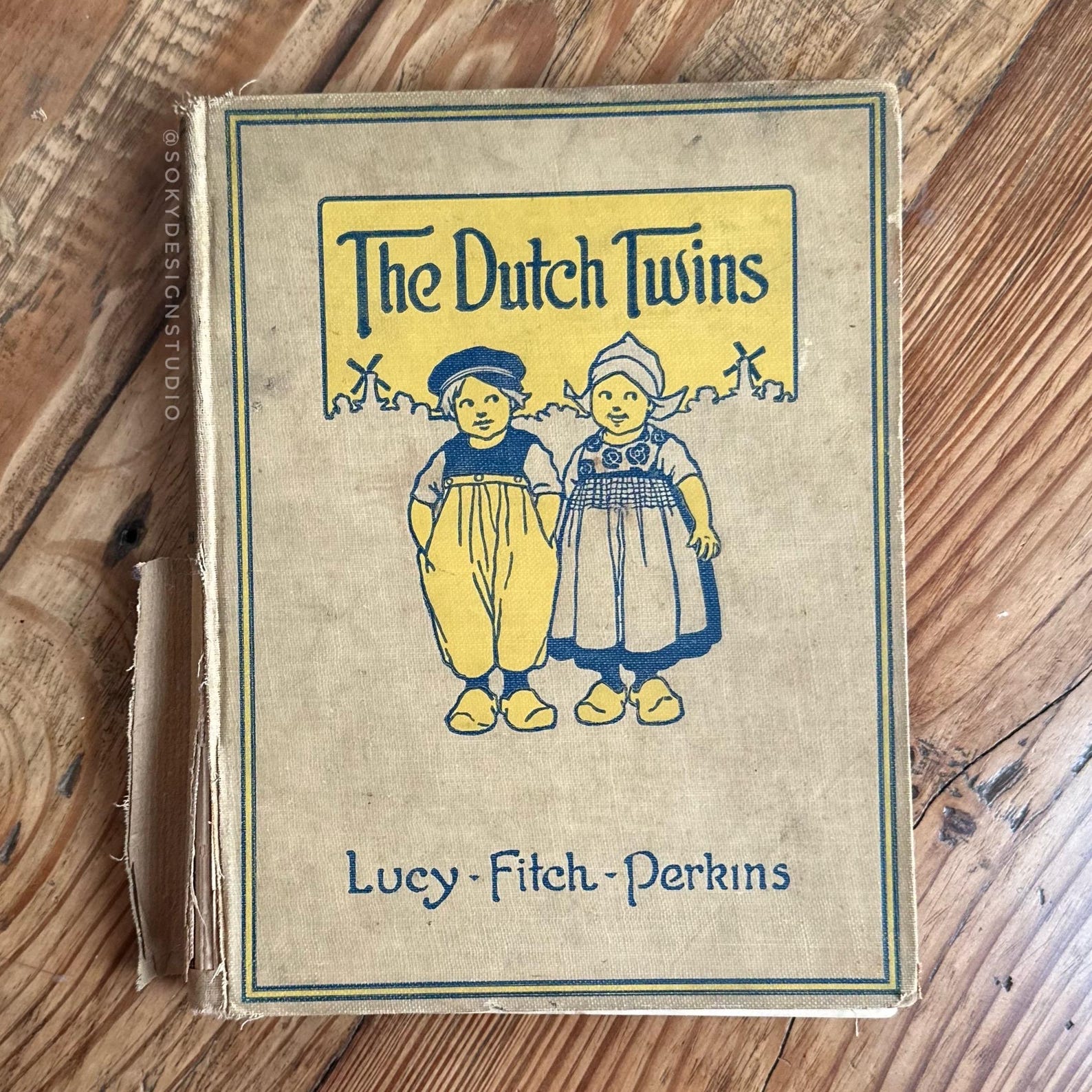 Antique 'the Dutch Twins' Book: 1929 Christmas Inscription, Children's ...