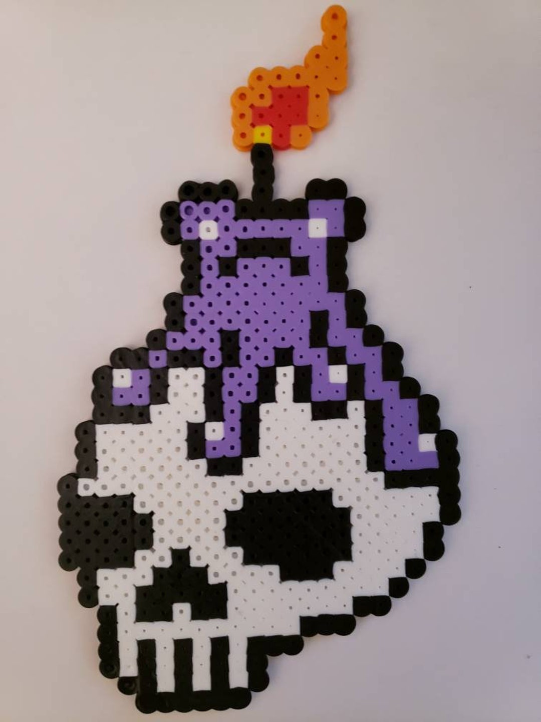 Halloween Candle Skull Perler Beads - Etsy