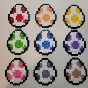 Yoshi Perler Beads | Yoshi 8-bit | Yoshi Egg | 8-bit Gifts | Gamer ...