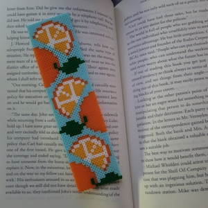 Orange Citrus Fruit Perler Beads Bookmark | Back to School | Teachers ...