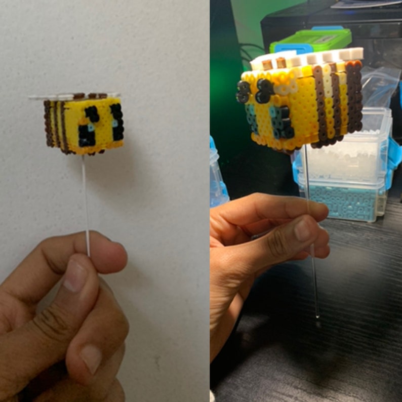 3D Minecraft Bees Perler Beads Made to Order Read | Etsy