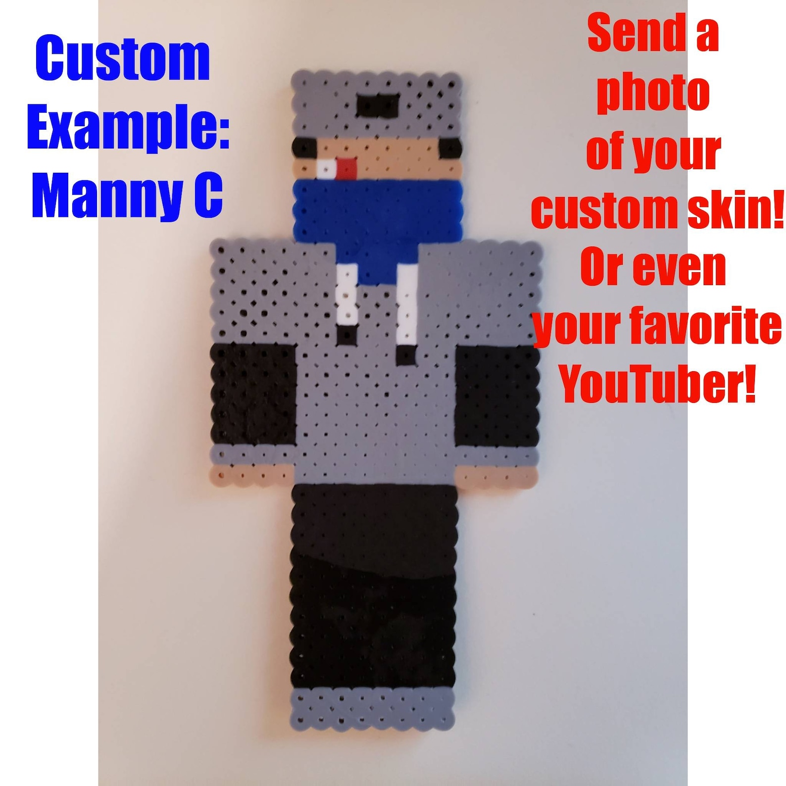 Custom Minecraft Skins Perler Beads - Etsy