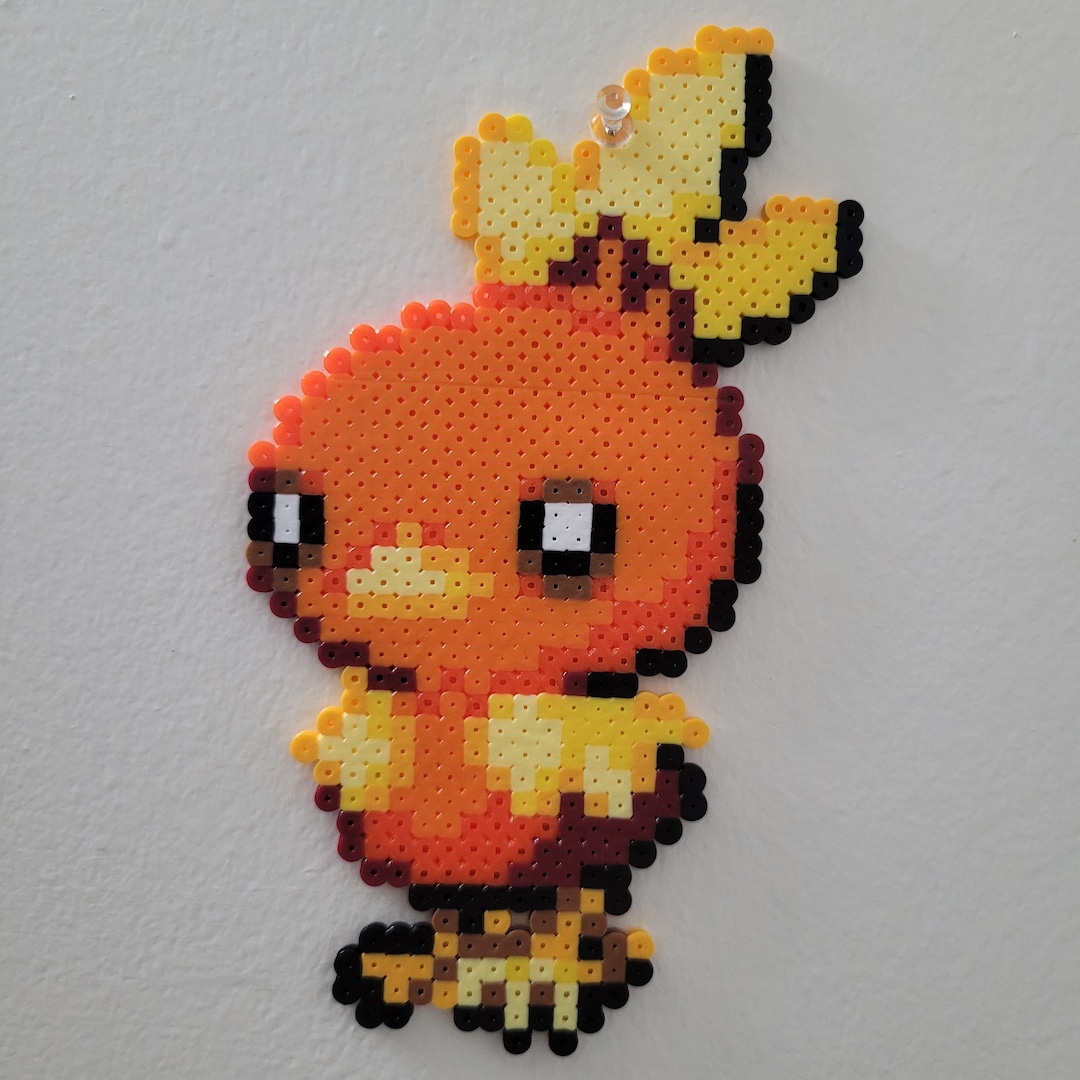 Perler Bead Torchic | Adorable Pokémon Artwork | Pokemon Gifts | Custom ...