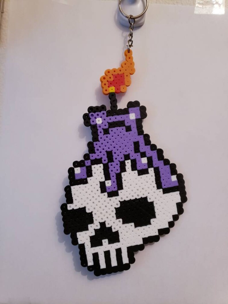 Halloween Candle Skull Perler Beads - Etsy