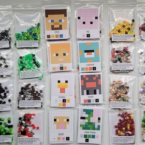 Minecraft Perler Bead DIY Kits | Minecraft DIY Party Favors | Minecraft ...