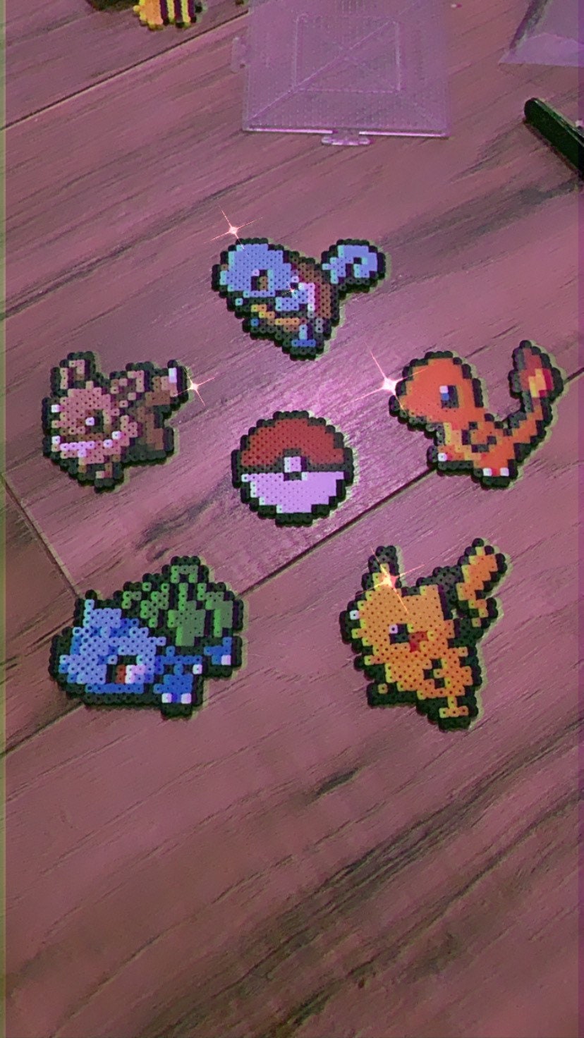 Custom Pokemon Team of 6! (perler Beads/pokemon Sprites) - Etsy
