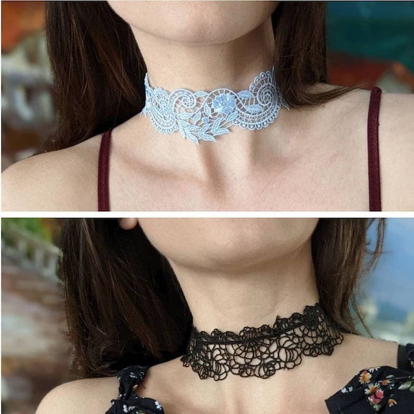Lace Choker Necklace - Etsy
