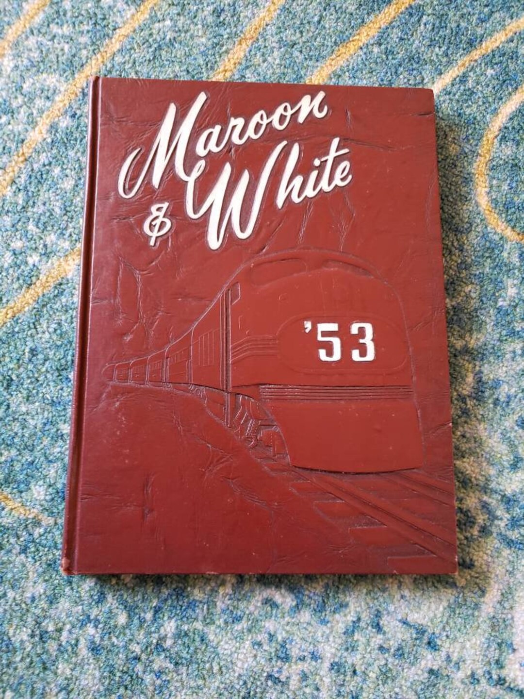 Vintage 1953 Maroon & White Embossed Yearbook Youngwood High School ...