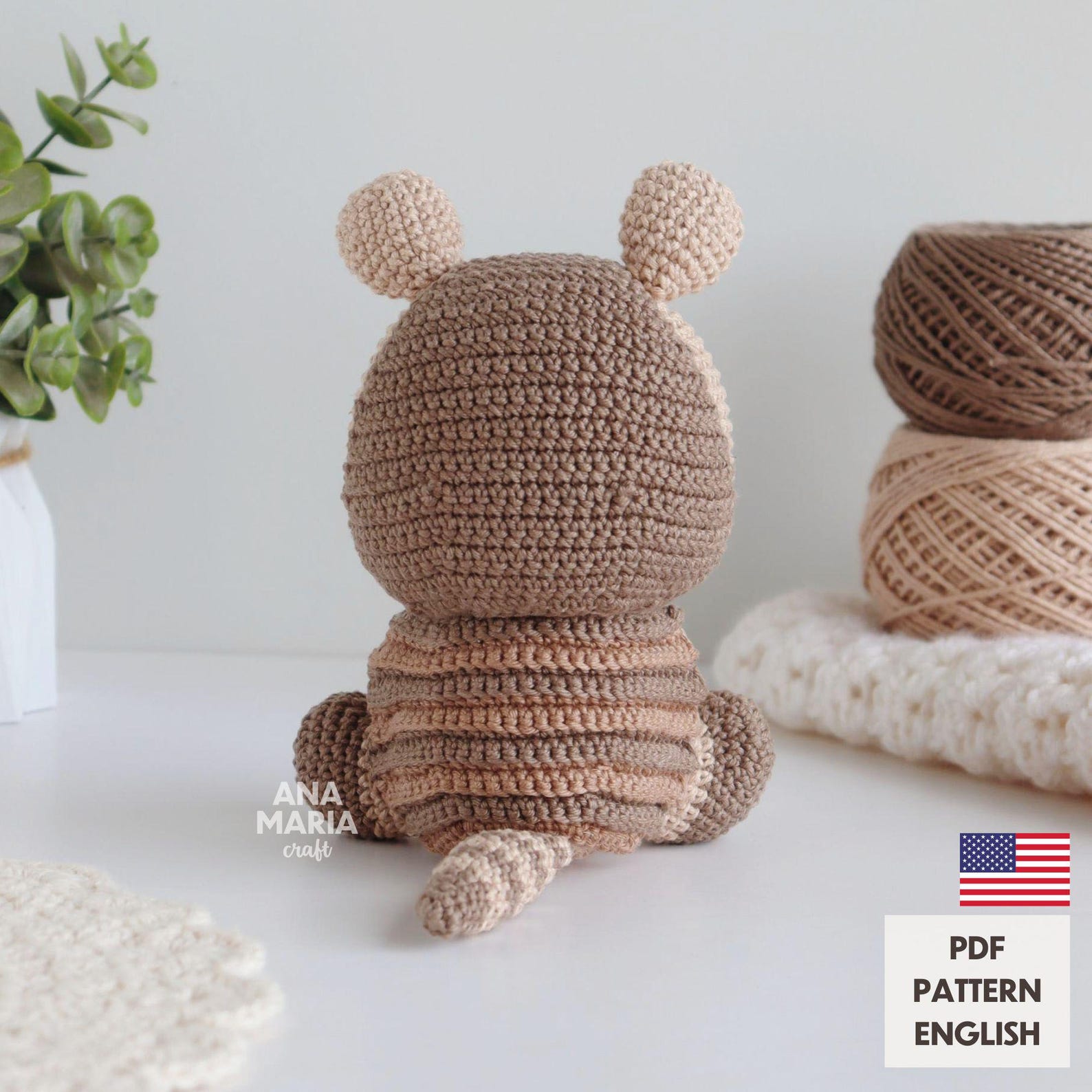 Amigurumi Armadillo Crochet Pattern PDF - Armando, the Armadillo - E ...