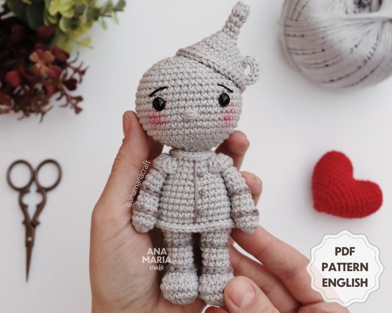 E-book Crochet Pattern Amigurumi Tin Man the Wizard of Oz - Etsy