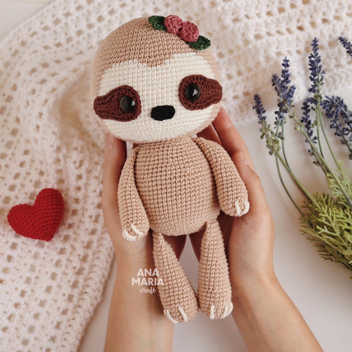 E-book Crochet Pattern Amigurumi Sloth Juliet PDF english - Etsy