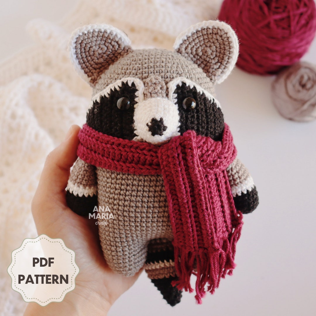 E-book Amigurumi Crochet Pattern Eric the Racoon PDF (english) - Etsy