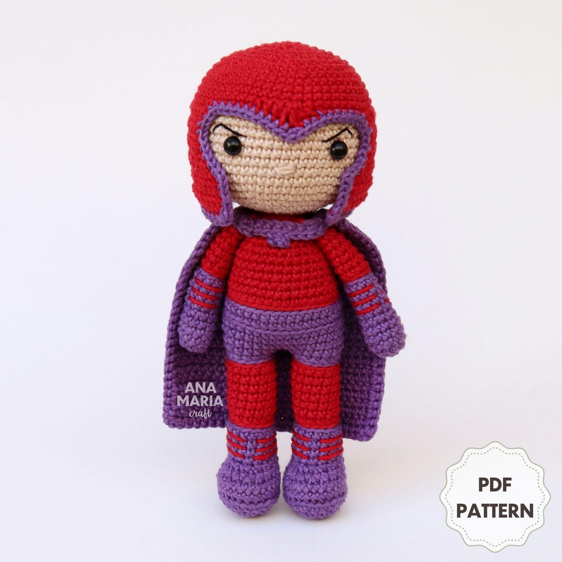 Crochet Amigurumi Pattern Magneto X-men - Etsy