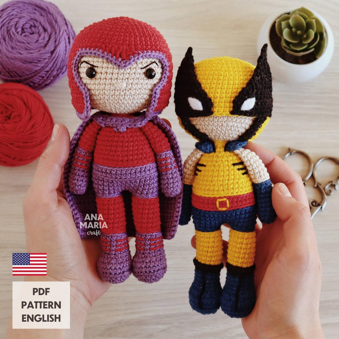 Crochet Amigurumi Pattern Bundle Wolverine and Magneto X-men PDF - Etsy