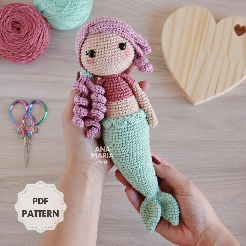 E-book Crochet Pattern Amigurumi Lara the Mermaid Doll PDF - Etsy