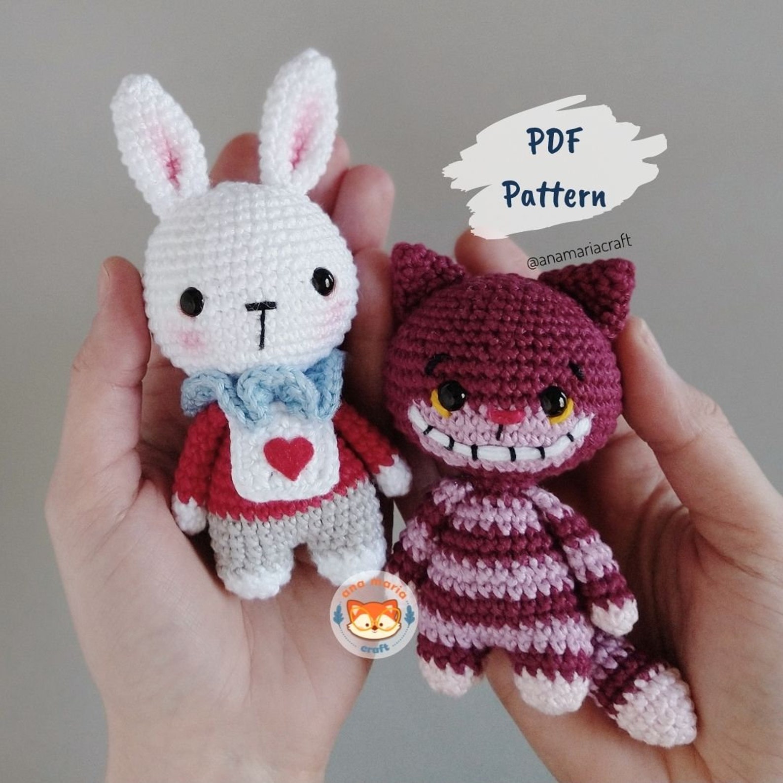 E-book Crochet Pattern Amigurumi PDF Pack White Rabbit and - Etsy
