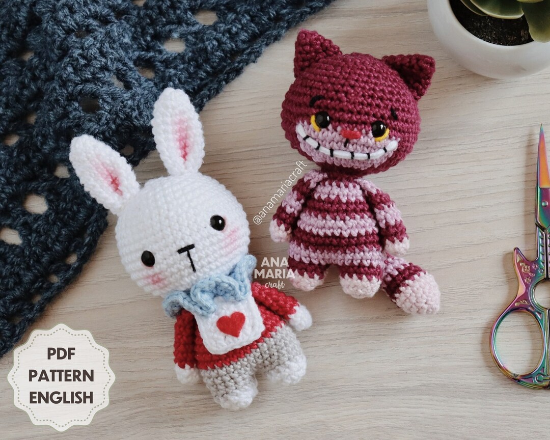E-book Crochet Pattern Amigurumi PDF Pack White Rabbit and - Etsy