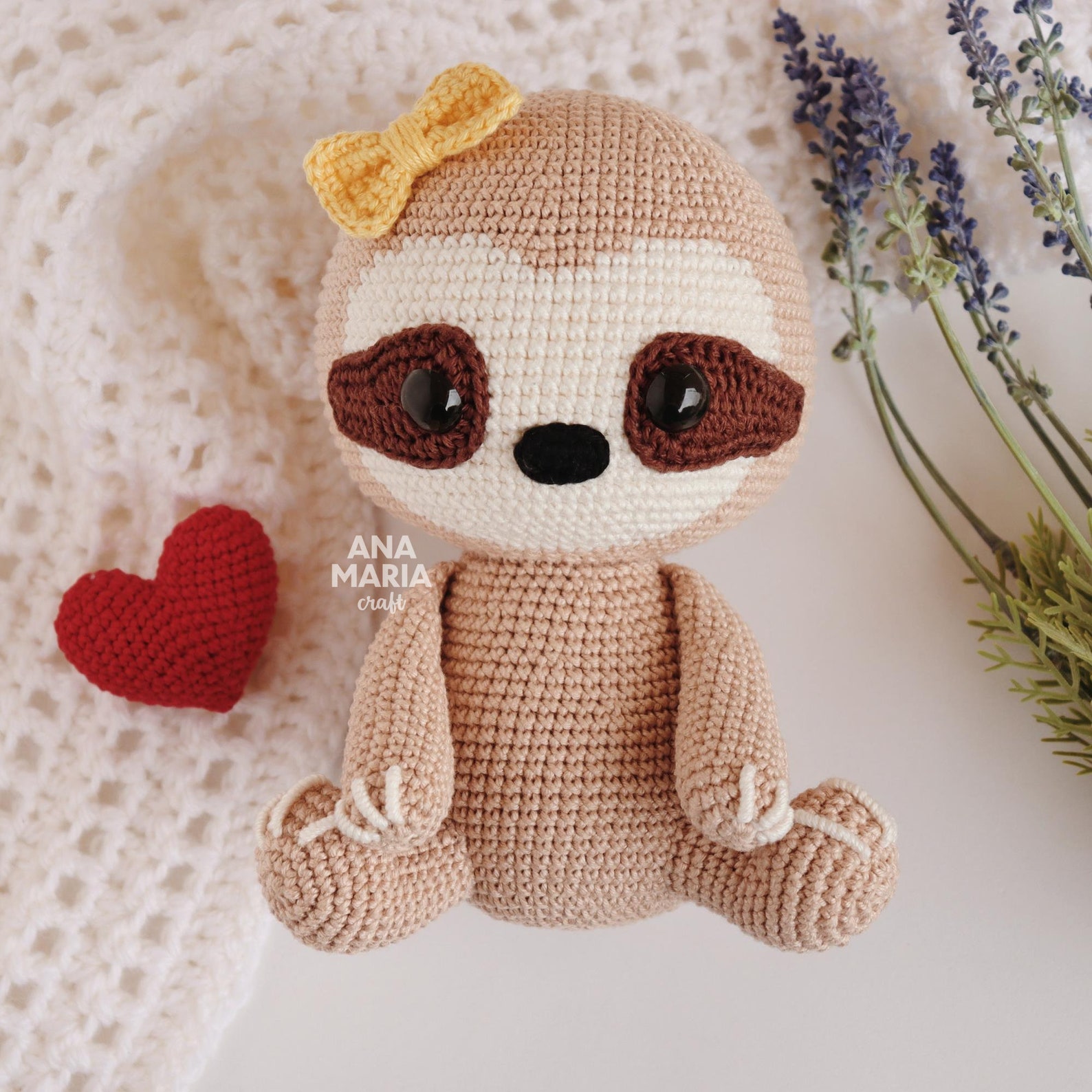 E-book Crochet Pattern Amigurumi Sloth Juliet PDF english - Etsy