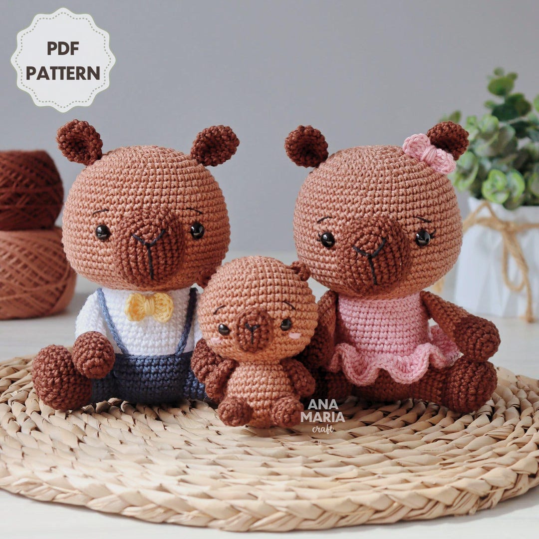 Amigurumi Capybara Crochet Pattern PDF - Cocoa, the Capybara - E-book ...