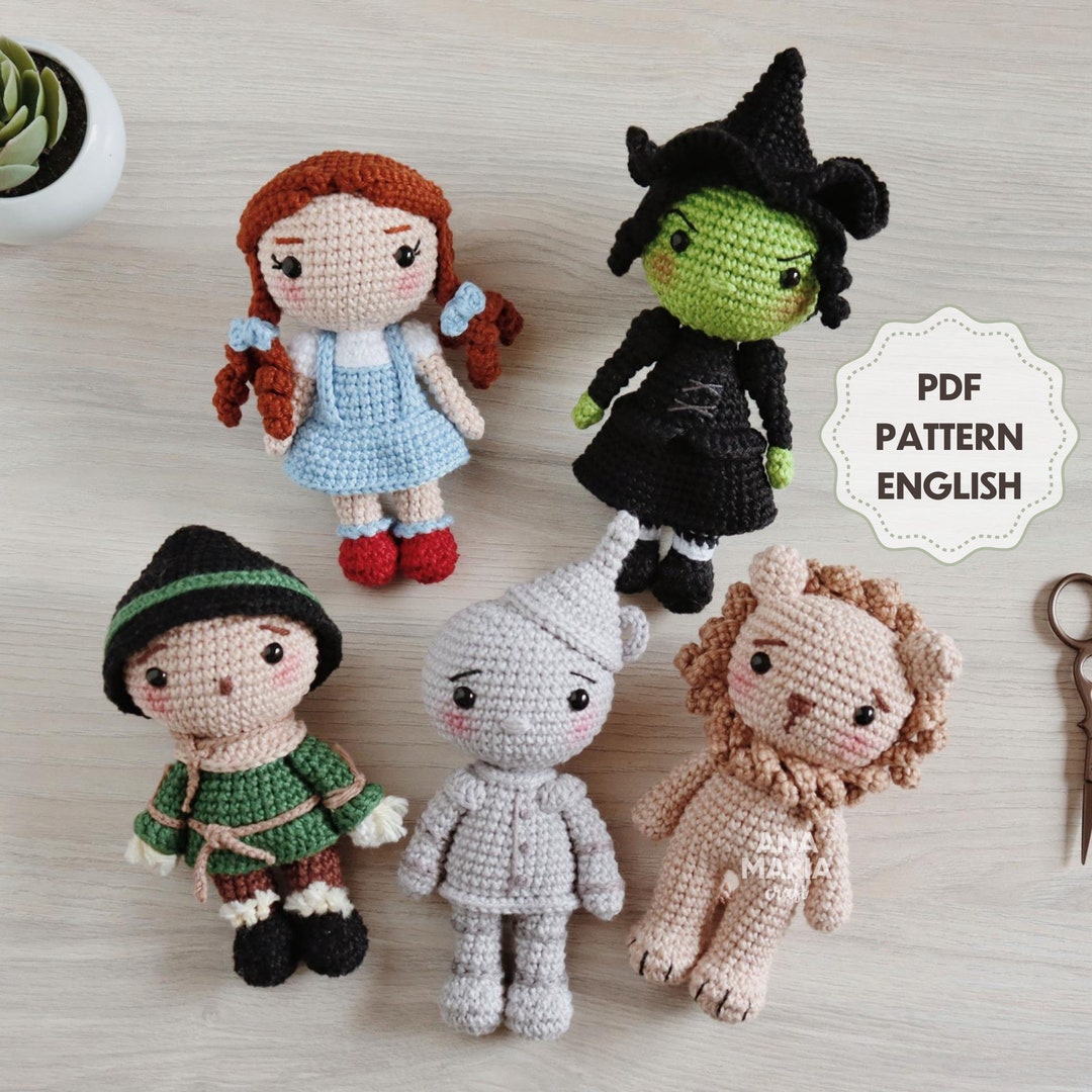 E-book Crochet Pattern Amigurumi Pack the Wizard of Oz - Dorothy ...