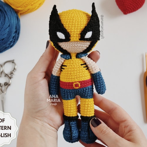 E-book Amigurumi Crochet Pattern Wolverine X-men PDF english - Etsy