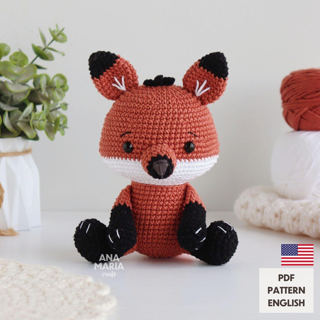 Amigurumi Fox Maned Wolf Crochet Pattern PDF - Bob, the Maned Wolf Fox ...