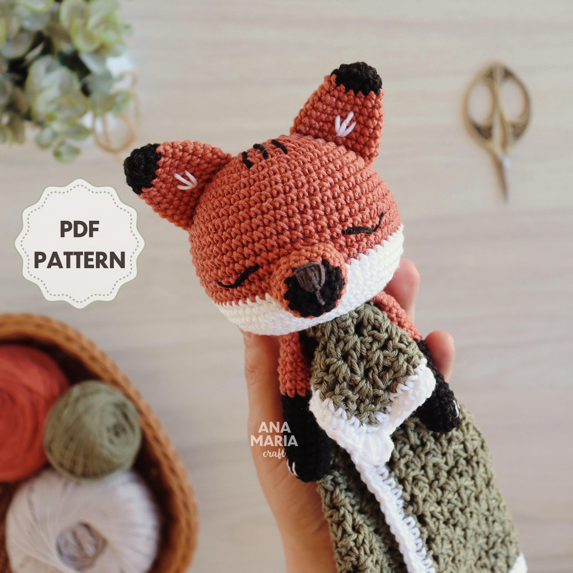 Crochet Amigurumi Pattern - Baby Lovey Blanket and Rattle Theo the ...